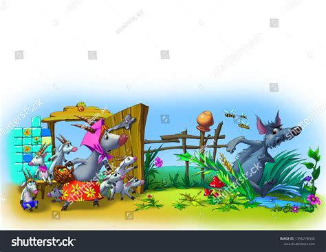 Wolf And Seven Little Goats Coloring 2025
