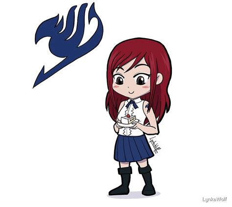 Chibi Erza Scarlet Cake Fairy Tail By Lynkawolf Redbubble