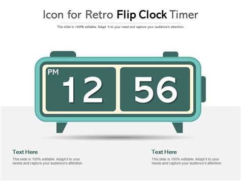 Icon For Retro Flip Clock Timer Presentation Graphics Presentation PowerPoint Example