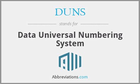 Duns Data Universal Numbering System