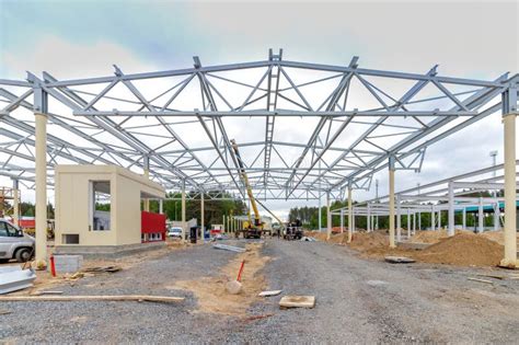 Construction Of A Frame From Metal Structures For A Huge Building Stock