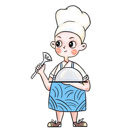 작은 요리사 남성 손으로 그린 만화 귀여운 작은 전문 요리 요리 조리 쿠킹 Png 일러스트 및 Psd 이미지 무료 다운로드 Pngtree