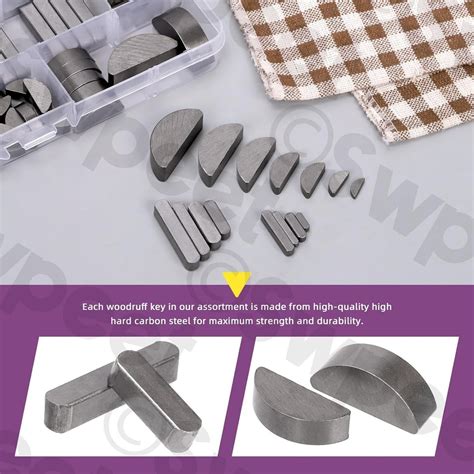Metric Woodruff Key Assortment Kit 385 Piece Half Moon And Round End