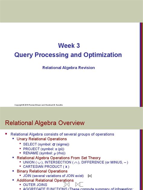 Dynamic Query Optimization Techniques