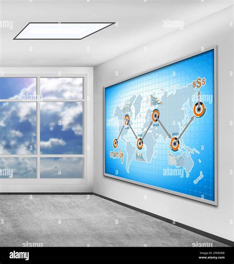 Scheme Start Up Concept On Screen Plasma Panel Stock Photo Alamy