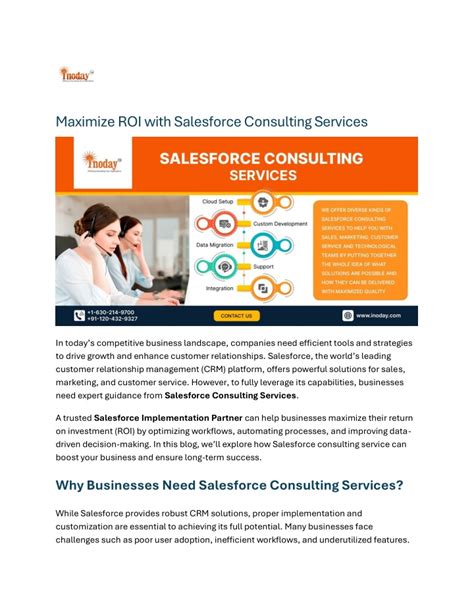 Ppt Maximize Roi With Salesforce Consulting Services Powerpoint