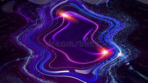 A Big Colorful Led Blob And The Light Following Its Sides Stock Footage