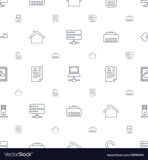 Internet Icons Pattern Seamless White Background Vector Image