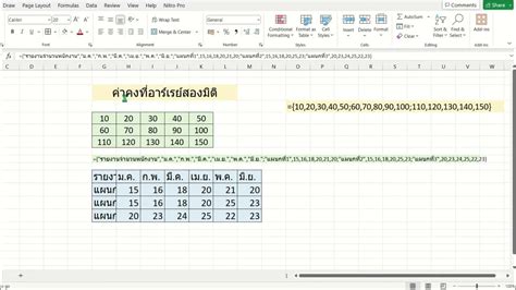 Arrayสองมิติ ทั้งข้อความและตัวเลข Youtube