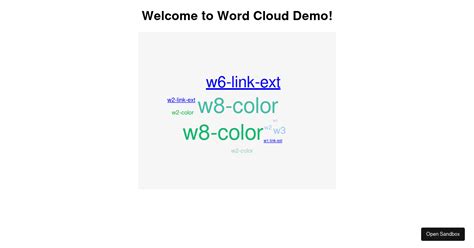 Angular Word Cloud Forked Codesandbox