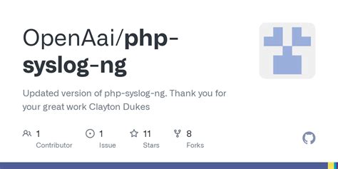 Github Openaaiphp Syslog Ng Updated Version Of Php Syslog Ng Thank You For Your Great Work