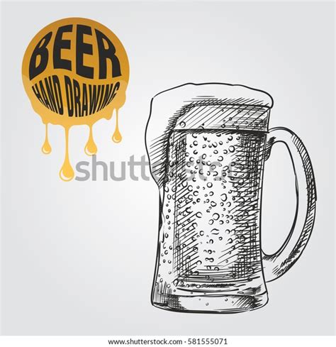 Beer Glass Hand Drawn Sketch Isolated Stock Vector Royalty Free 581555071 Shutterstock