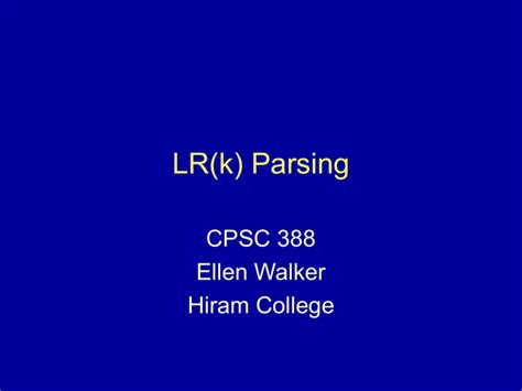 Lr0 And Slr1 Parsing Louden 52 53 Jflap