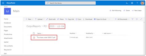Save Purchase Orders To Sharepoint In D365fo