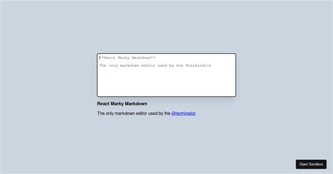 React Marky Markdown Codesandbox