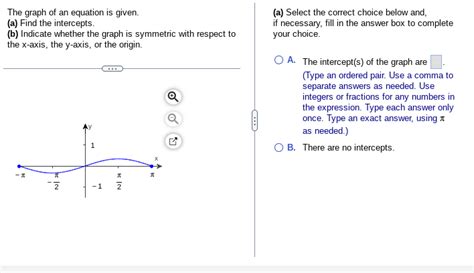 Solved The Graph Of An Equation Is Given A Find The Chegg Com