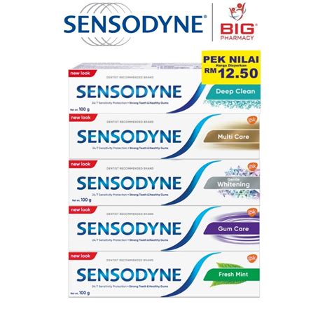 Sensodyne Toothpaste Fresh Mint Gum Care Multicare Gentle Whitening 100g Shopee Malaysia
