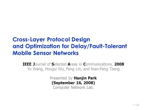 Cross Layer Protocol Design And Optimization For Delayfault Tolerant