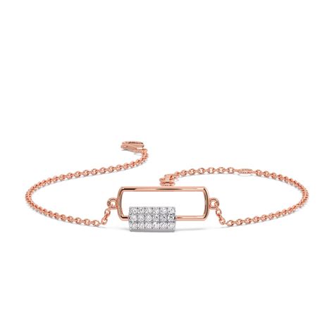 Geometry Dash Diamond Chain Bracelet For Women Under 25k Candere By