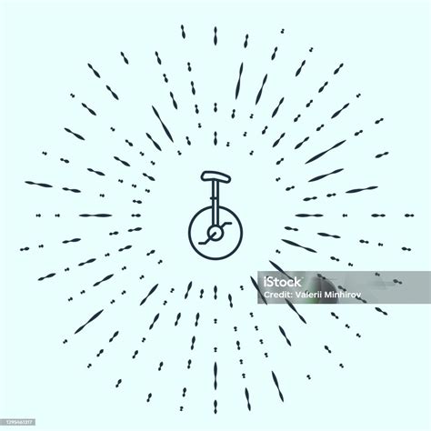 검은 색 라인 유니사이클 또는 회색 배경에 격리 된 하나의 휠 자전거 아이콘 모노 휠 자전거 추상 원 임의점 벡터 1에 대한 스톡 벡터 아트 및 기타 이미지 Istock