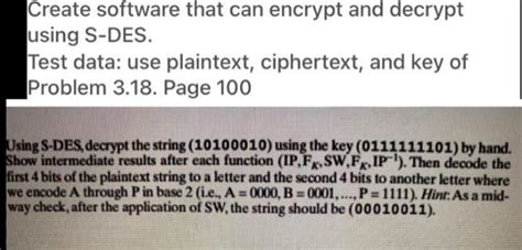 Solved Create Software That Can Encrypt And Decrypt Using