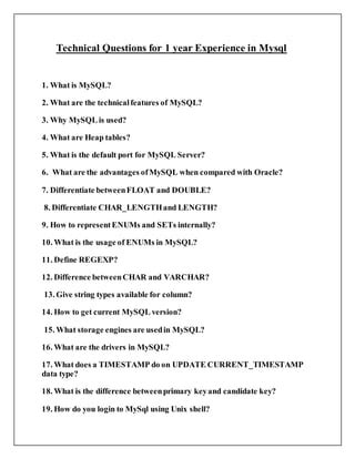 Indows Soft Solutions Technical Questions For 1 Year Experience In