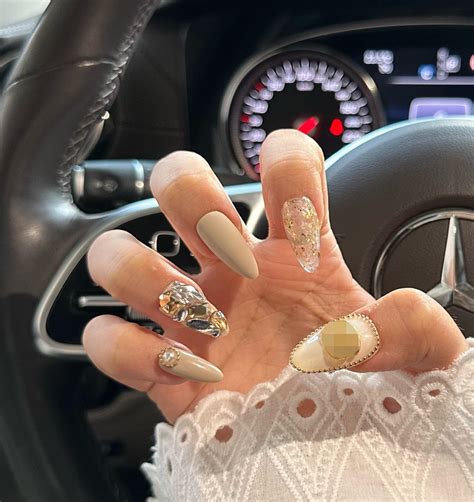 골드 금박 글리터 풀파츠 픽시 수제네일팁 에이블리