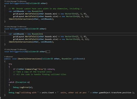 Iterate Through Positions And Calculate Collided Objects Unity Engine