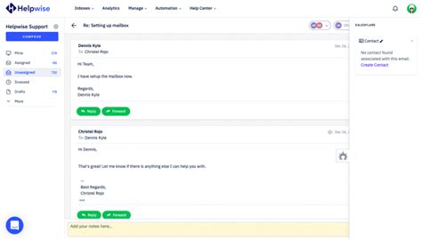 Shared Mailbox Salesflare Integration Helpwise Product Updates