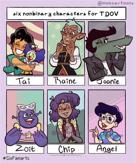Sixfanarts Of Nonbinary Characters Cartoon Amino