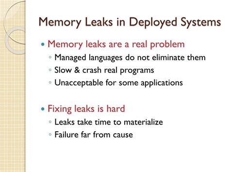 PPT Tolerating Memory Leaks PowerPoint Presentation Free Download ID 2421880