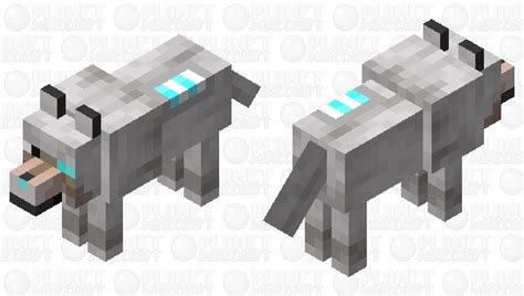 Cyborg Wolf Minecraft Mob Skin