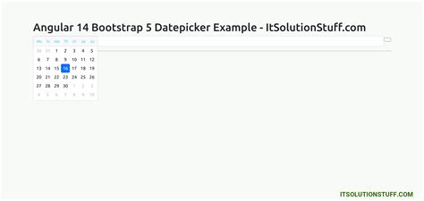Angular Bootstrap Datepicker Example Itsolutionstuff