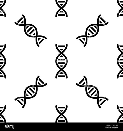 Human Dna Icon Seamless Pattern Vector Art Illustration Stock Vector