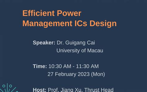 Public Research Seminar By Microelectronics Thrust Function Hub Hkust Gz Efficient Power