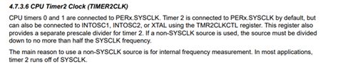 Tms320f2800157 Configuring Intosc2 To Be Source For Timer2 C2000 Microcontrollers Forum