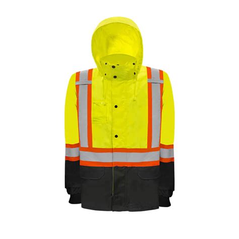 Hi Vis Rain Jacket By Ground Force Style Rj90 — Canadian Workwear Inc