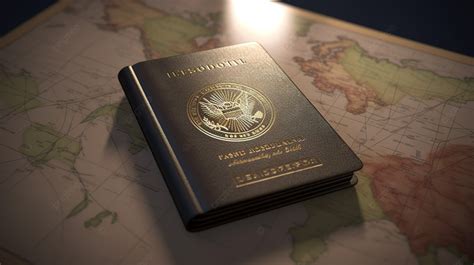 Tourism Inspired 3d Rendering Of A Decorative Passport Background