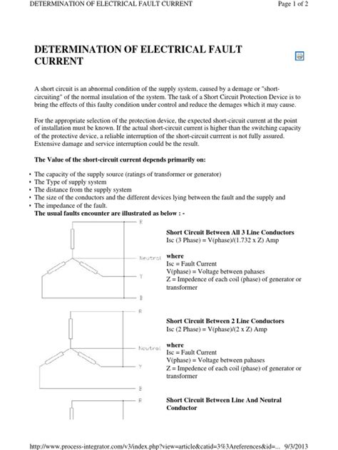 Fault Calculation Electric Current Transformer