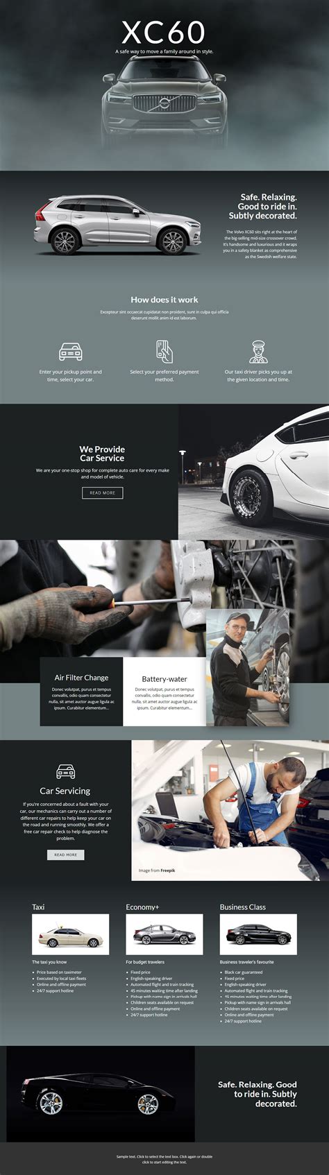 Car Landing Page On Behance