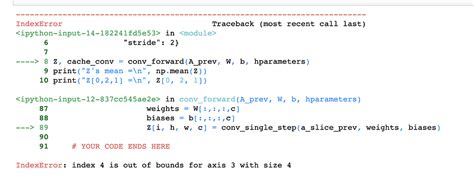 course 4 week 1 assignment 1 index error convolutional neural