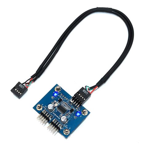 Xt Xinte X Motherboard Usb Pin Header To Extension Hub Splitter Adapter Converter Mb