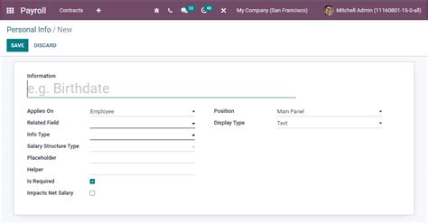 Personal Info Details In Odoo 15 Payroll Odoo Enterprise Book