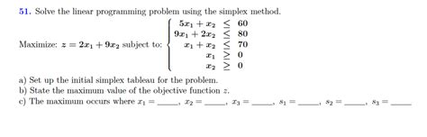 Solved Solve The Linear Programming Problem Using The