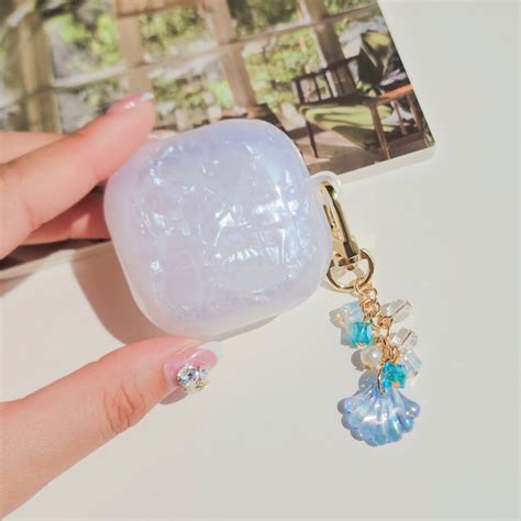 3월할인실물보장 자개 버즈케이스와 조개키링set 아이디어스