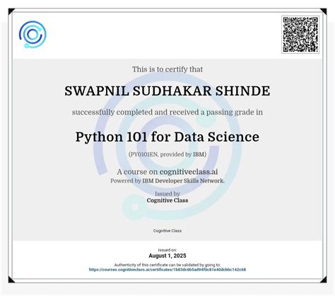 Python Datascience Ibm Cognitiveclass Certification Learningneverstops
