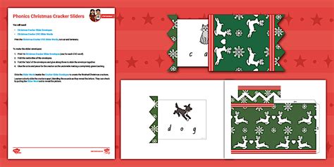 Twinkl Phonics Christmas Cracker Sliders Teacher Made
