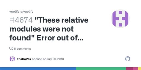These Relative Modules Were Not Found Error Out Of Nowhere · Issue