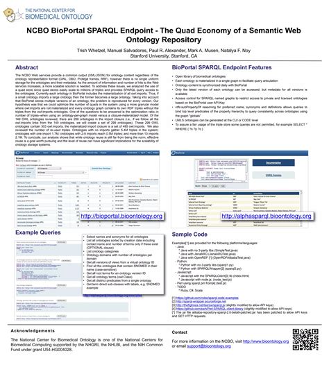 Ncbo Bioportal Sparql Endpoint The Quad Economy Of A Semantic Web
