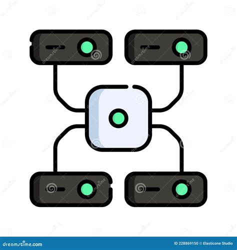 Decentralization Icon Decentralized System Concept Symbol Desig Vector